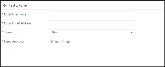 Field Type - Radio button