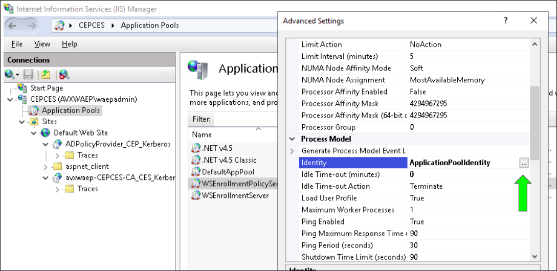 Configurations in CEP/CES machine
