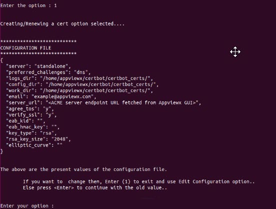 Configuring AppViewX Certbot Client