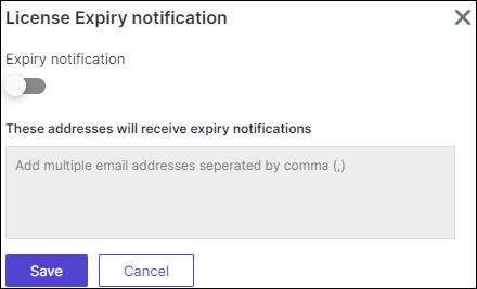 Accessing the License Page