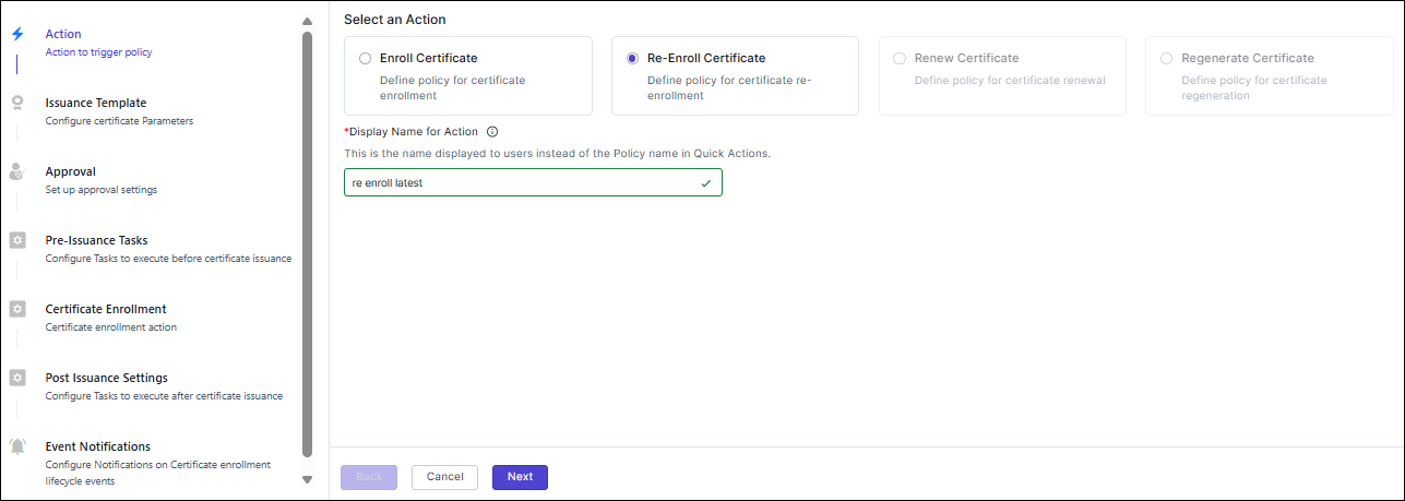 Re-Enrolling Certificates